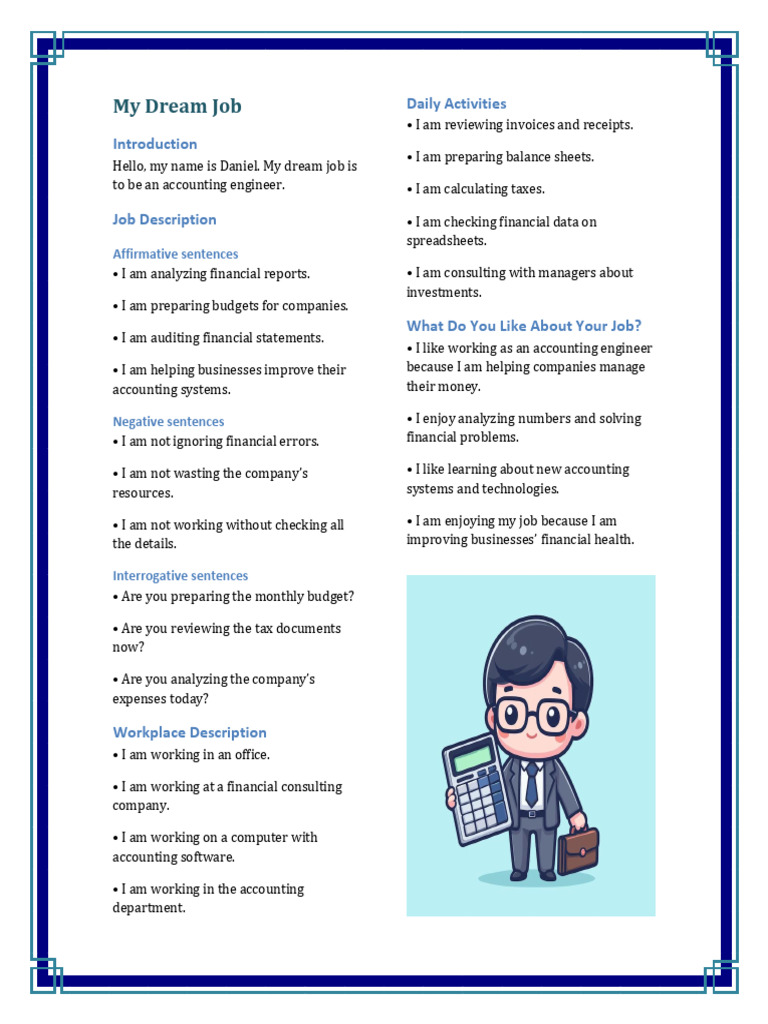 My Dream Job Daniel | PDF