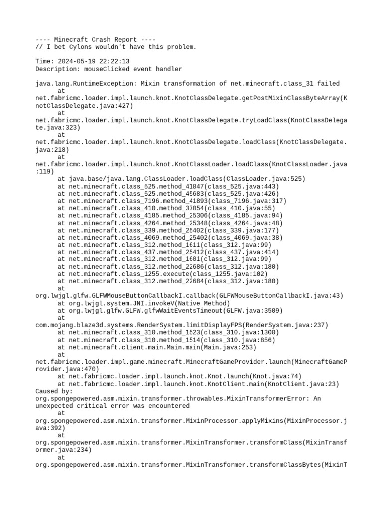 Crash 2024 05 19 - 22.22.13 Client | PDF | Computer Architecture ...