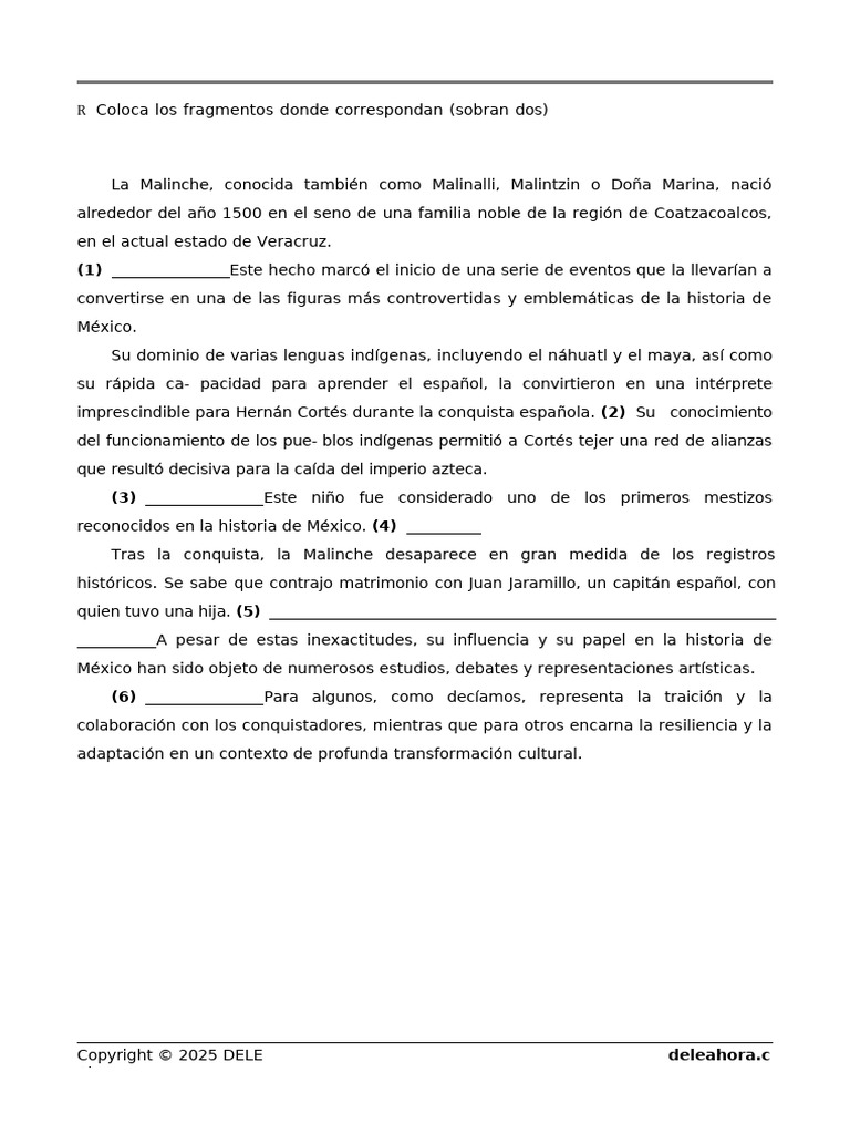 La Malinche - Tarea | PDF | México | Cultura de las Americas