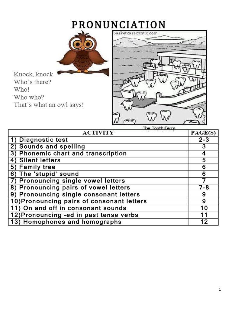English Pronunciation Activities Guide | PDF | English Language ...