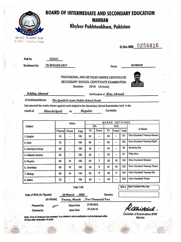 Matric | PDF