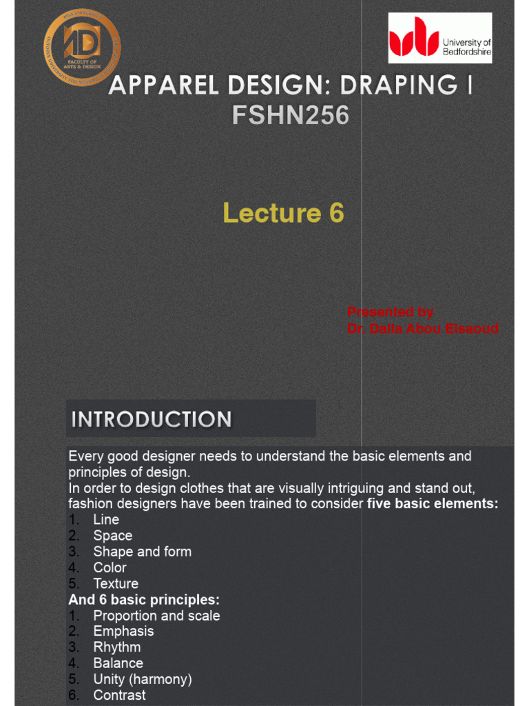 Elements of Fashion Design Explained | PDF | Shape | Clothing