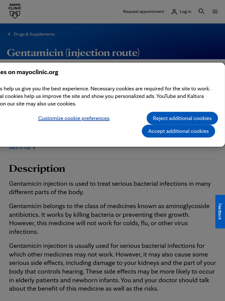 Gentamicin+ (Injection+route) + +Side+Effects+&+Uses+ +Mayo+Clinic ...
