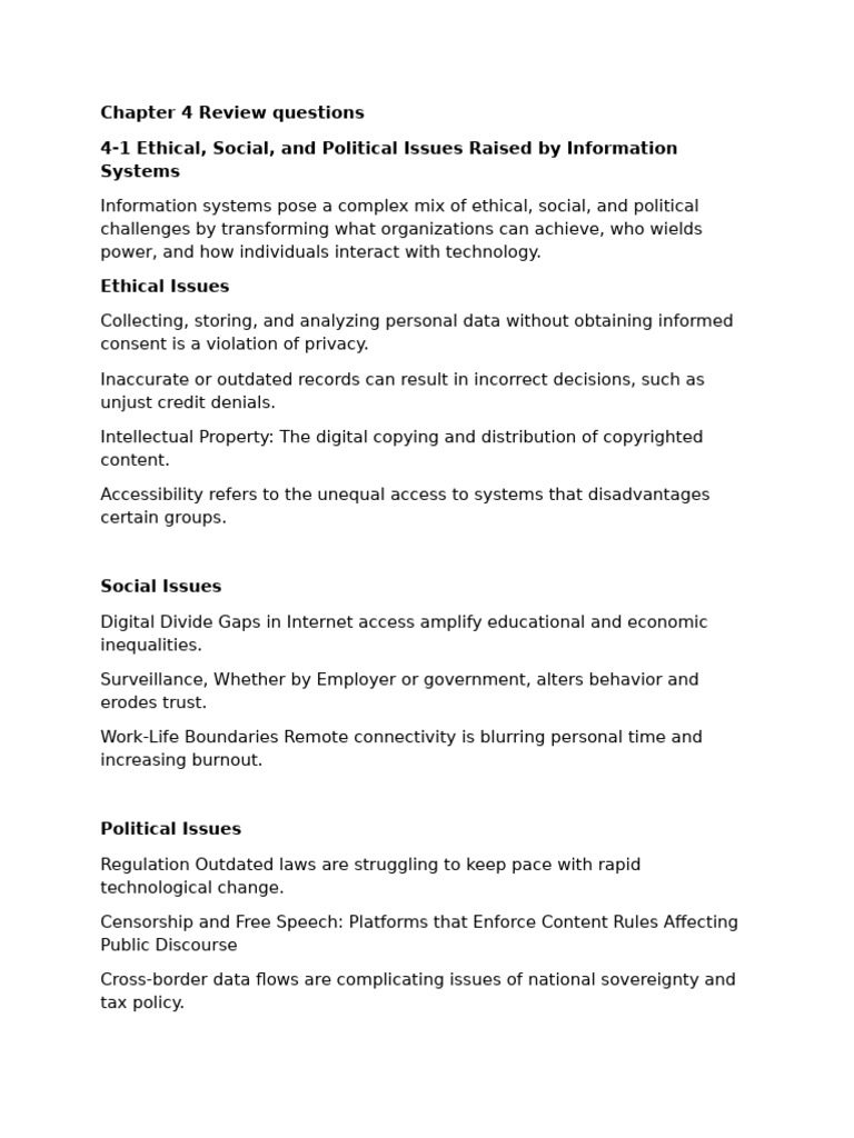 Chapter 4 Review Question | PDF | Privacy | Intellectual Property