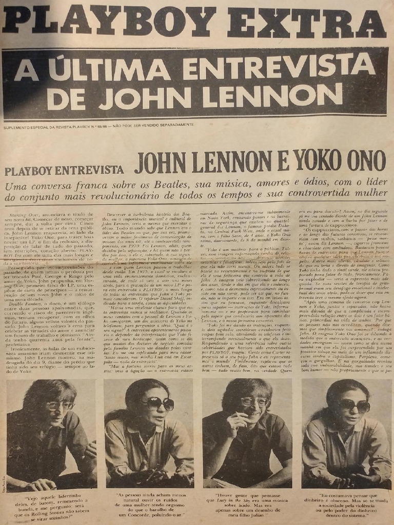 Playboy Especial - Última Entrevista de John Lennon | PDF
