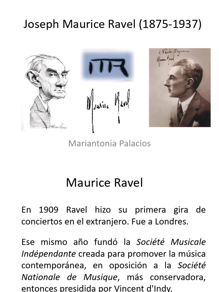 Joseph Maurice Ravel (1875-1937) Biblioteca Palos Grandes | PDF ...