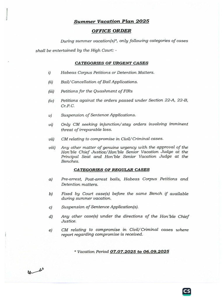 Summer Vacation Plan 2025 | PDF