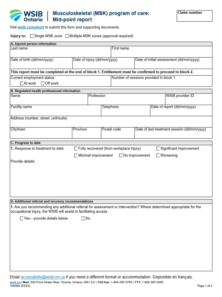 MSK Program Midpoint Report Form | PDF