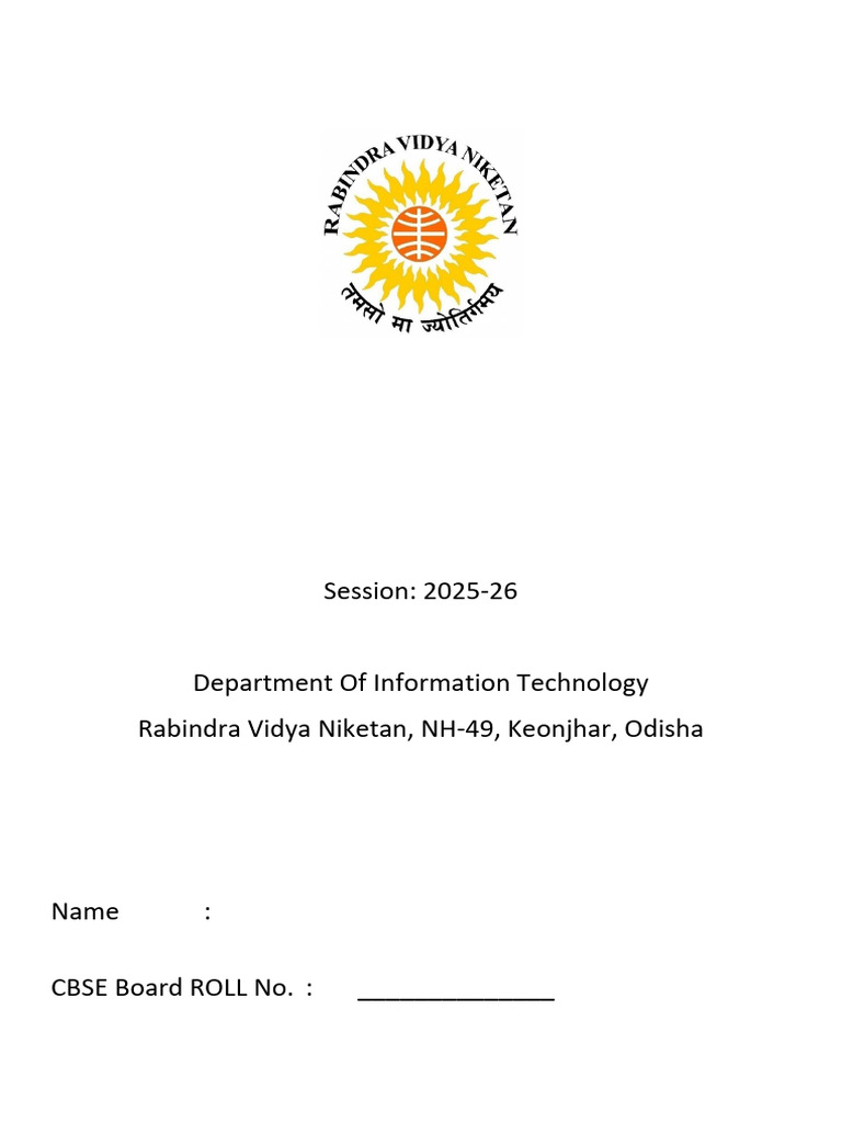 Practical File Format Class X 2025-26 | PDF