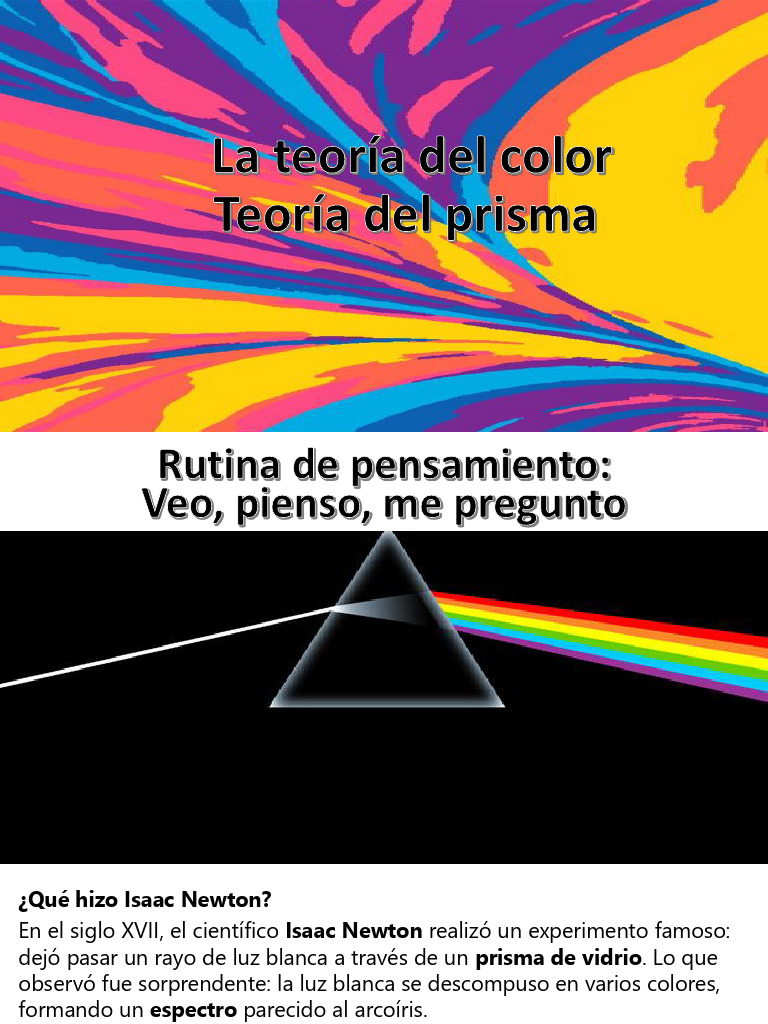 Teoría del Color de Newton y Prisma | PDF | Color | Amarillo