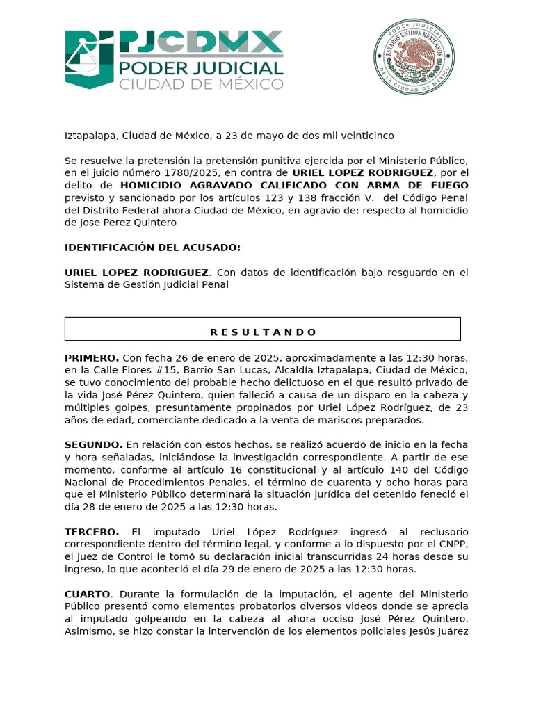 SENTENCIA | PDF | Homicidio | Castigos