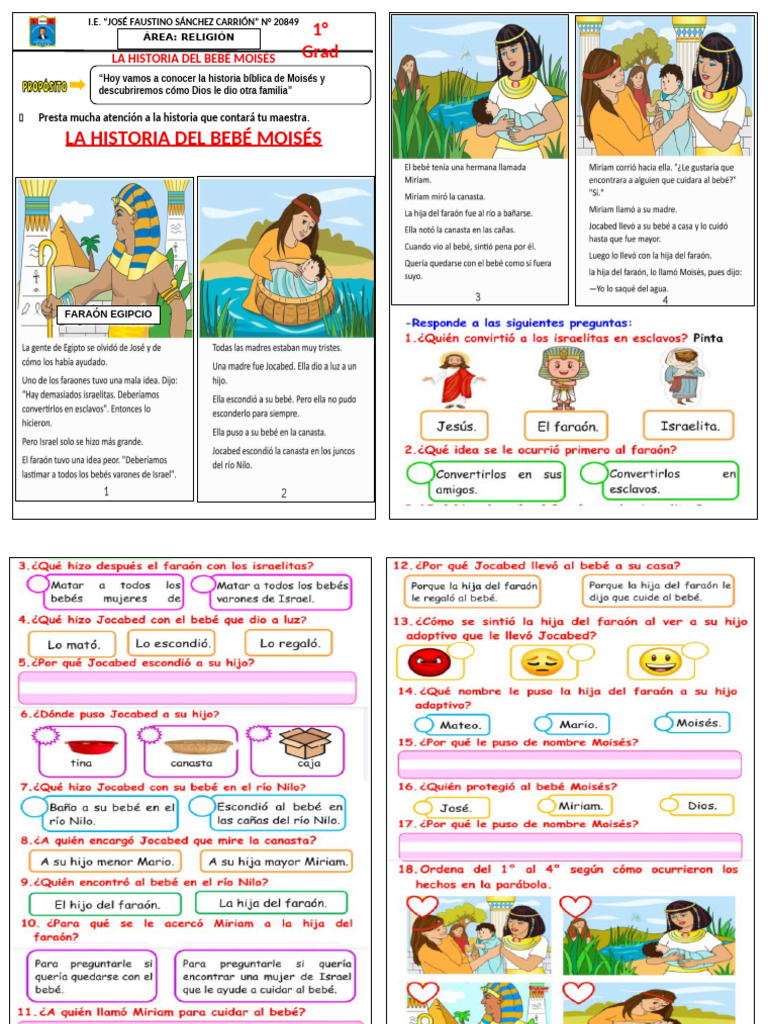 La Historia Del Bebé Moises | PDF