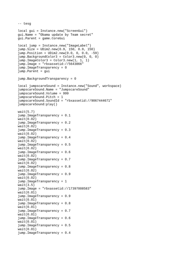 Obunga Script Lua | PDF