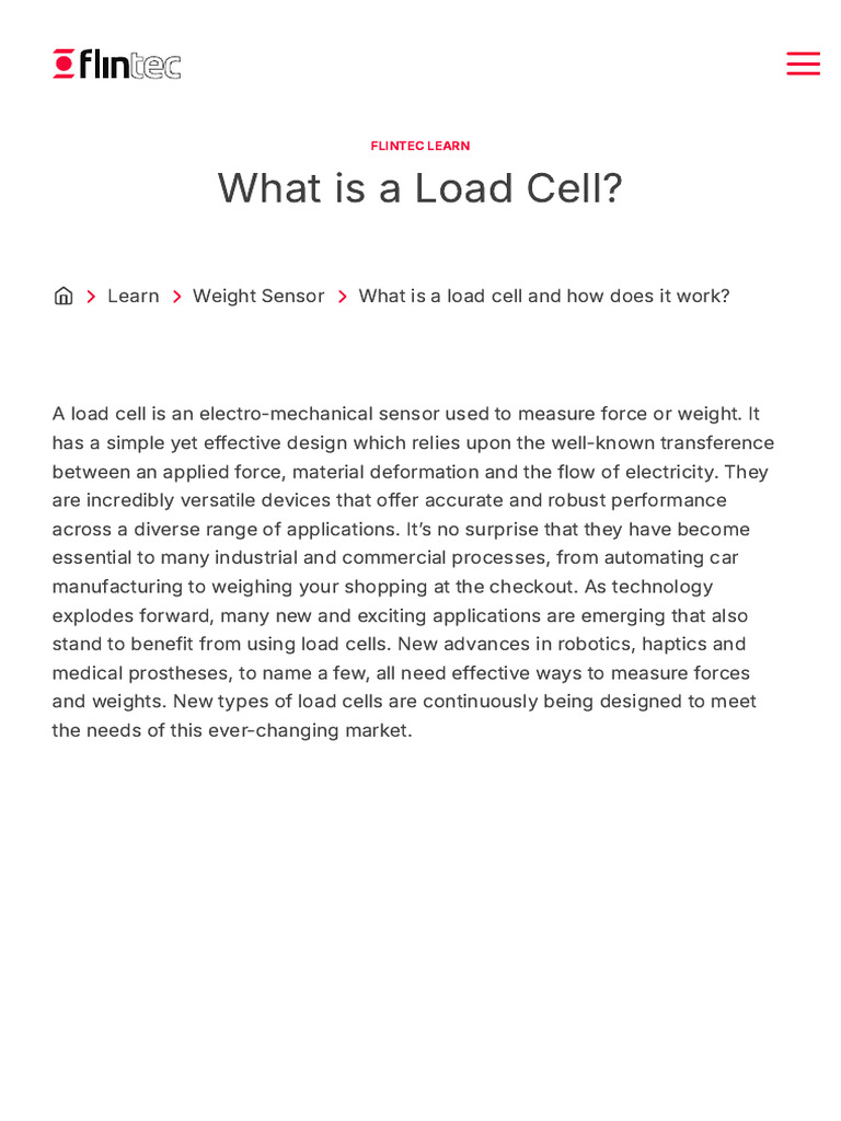 Understanding Load Cell Operation | PDF | Mechanical Engineering ...
