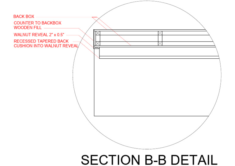Section B-B Detail: Counter To Backbox Wooden Fill Back Box | PDF