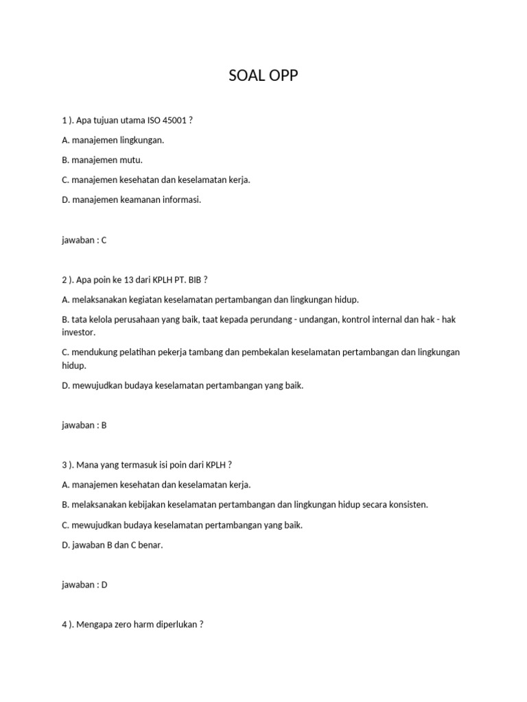 Soal Opp | PDF