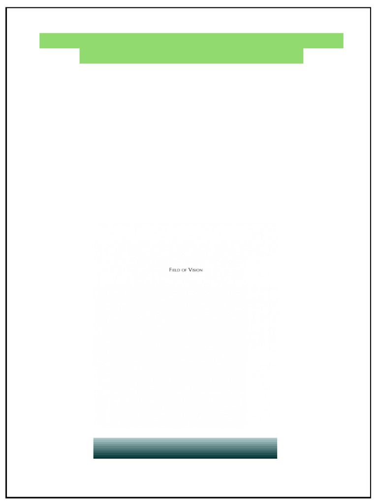 Field of Vision A Manual and Atlas of Perimetry 1st Edition Jason J. S ...