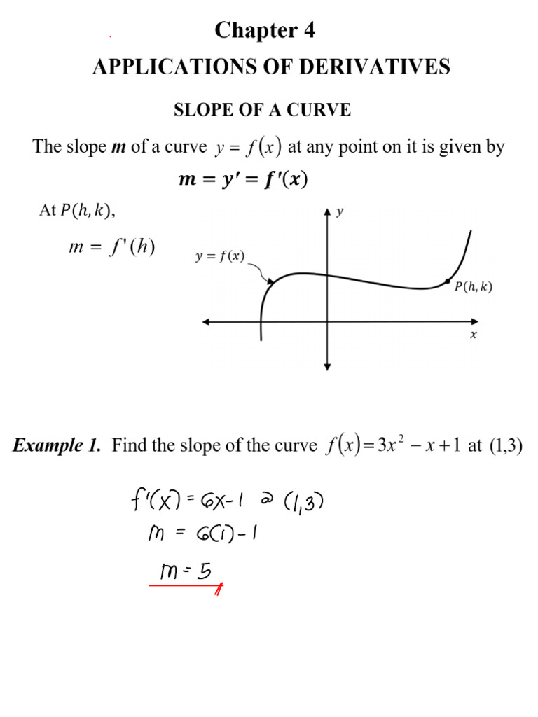 Tangent Line and Curve Sketching Part1 | PDF