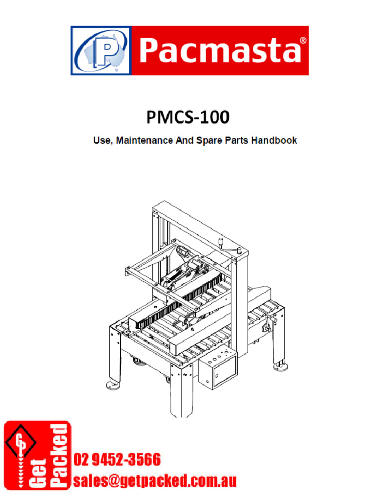 Pacmasta PMCS 100 Manual | PDF | Knife | Machines