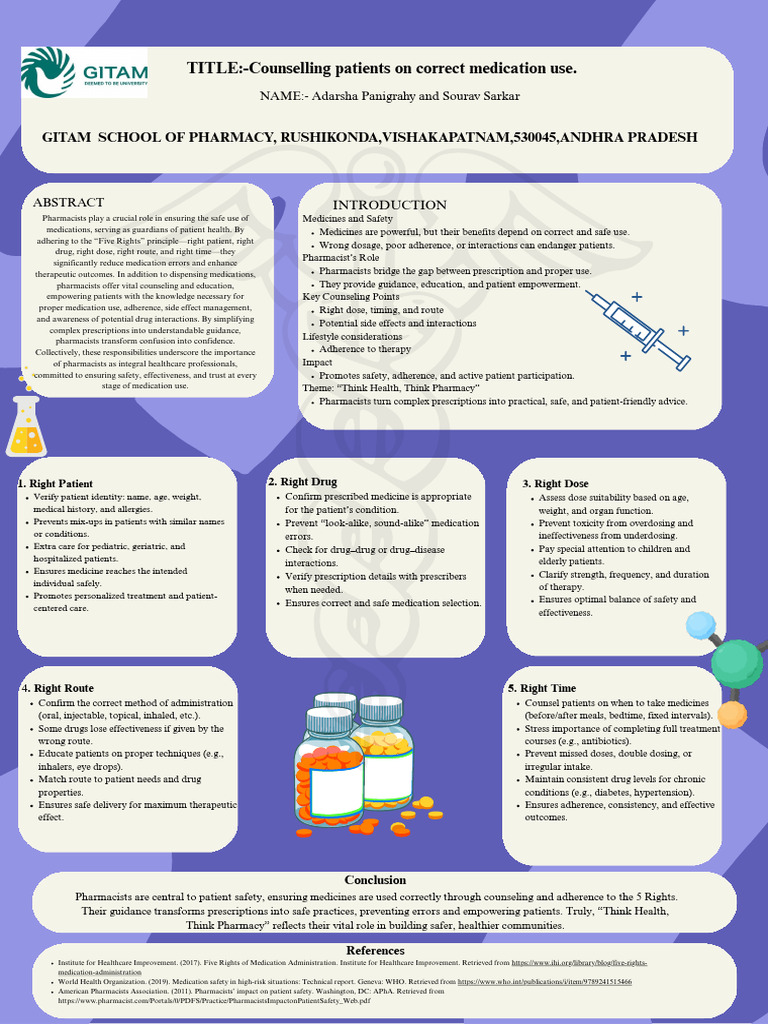 E-POSTER On Councelling Patients For Right Medication Use | PDF ...