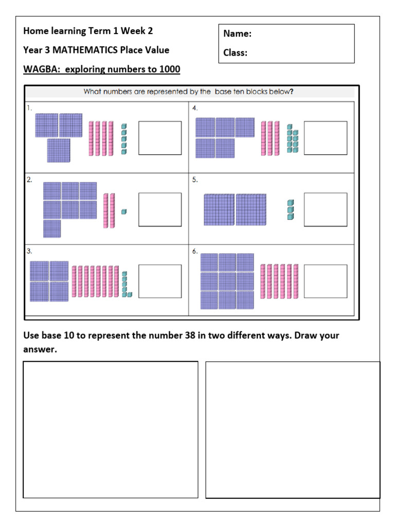 Home Learning Term 1 Week 2 | PDF