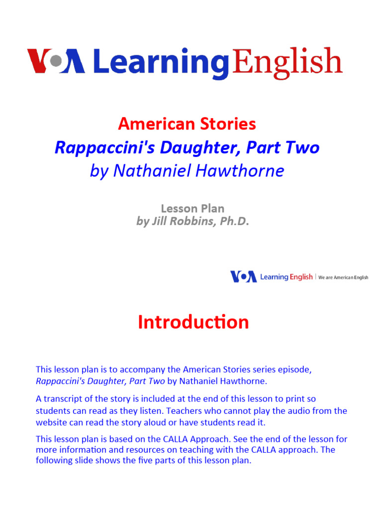 Rappaccini's Daughter, Part One | PDF | English As A Second Or Foreign ...