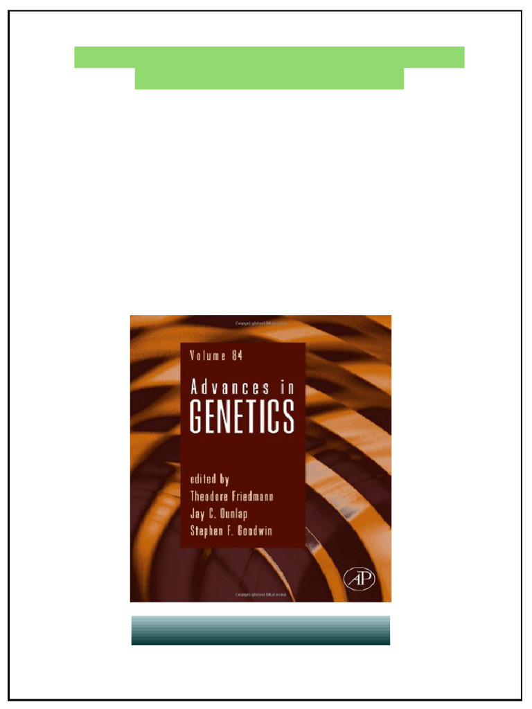 Advances in Genetics 84 1st Edition Theodore Friedmann Available All ...