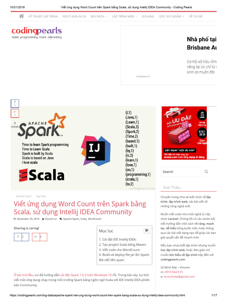 Viết Ứng Dụng Word Count Trên Spark Bằng Scala, Sử Dụng Intellij IDEA ...