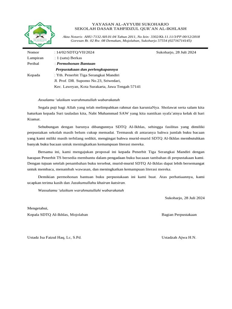 Proposal Tiga Serangkai Fiks | PDF