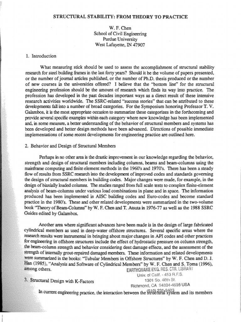 Chen Structural Stability | PDF