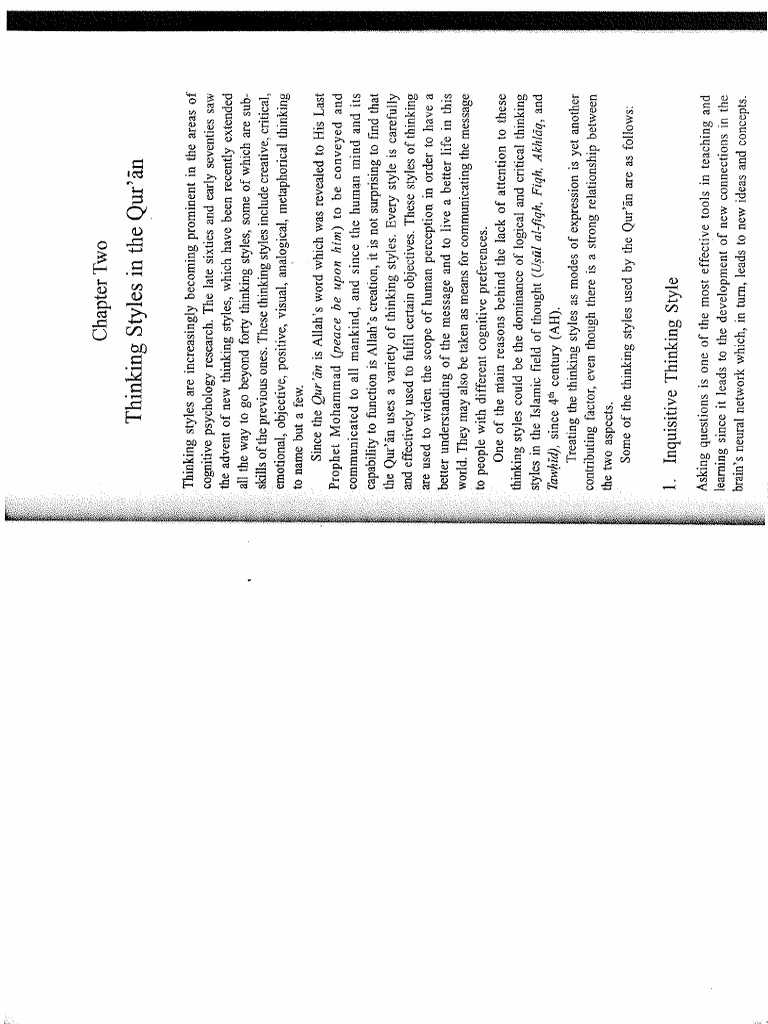 Thinking Styles in The Quran | PDF