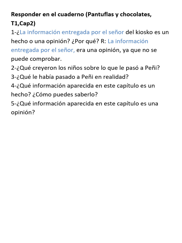 Hechos y Opiniones | PDF
