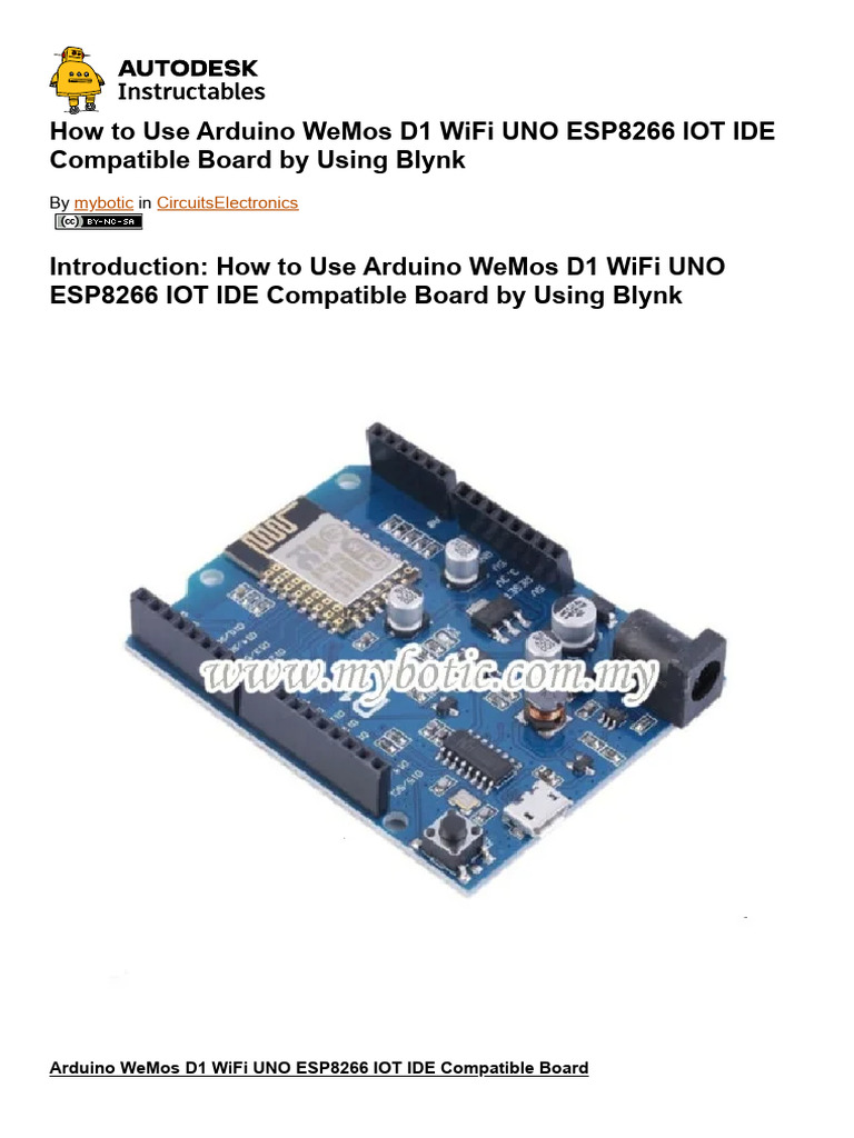 How To Use Arduino WeMos D1 WiFi UNO ESP8266 IOT IDE Compatible Board ...