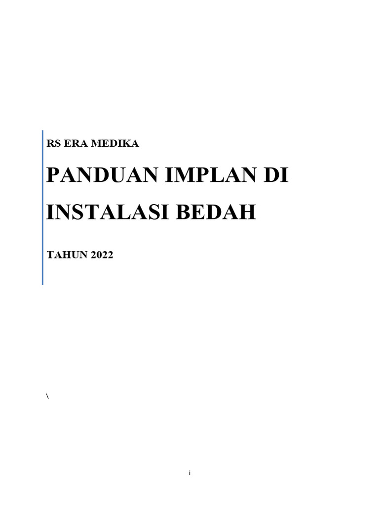 Panduan Implan Bedah RS Era Medika 2022 | PDF