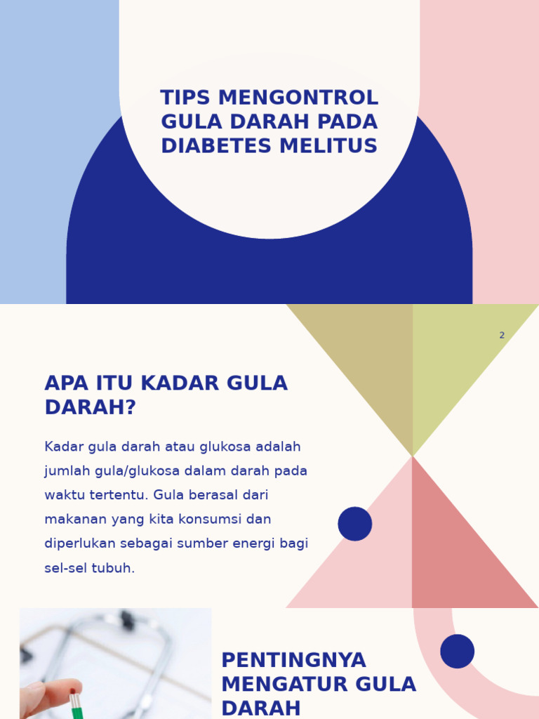 Tips Mengontrol Gula Darah Pada Diabetes Melitus | PDF