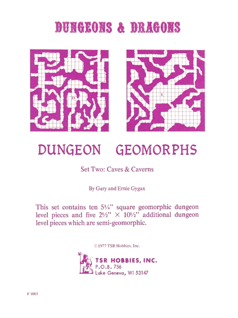 TSR Geomorphs Set 2 Caves Caverns | PDF