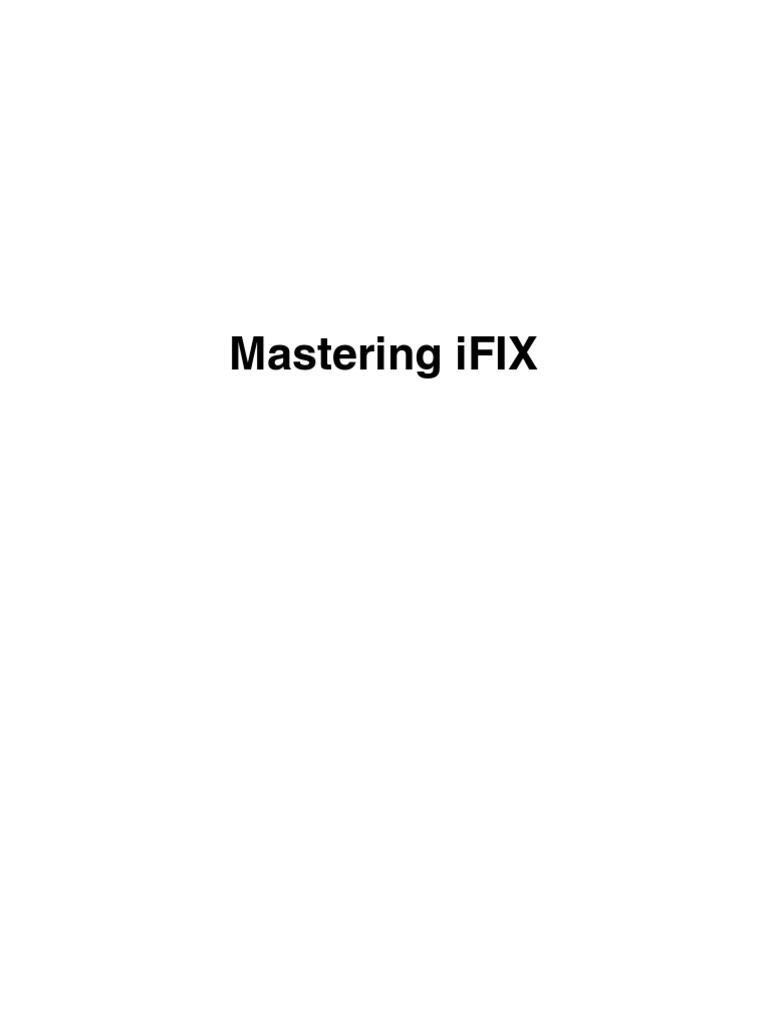 Mastering iFIX | PDF | Scripting Language | Scada