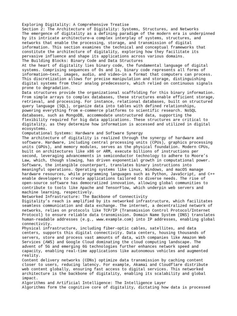 Exploring Digitality A Comprehensive Treatise-Section2 | PDF | Computer ...