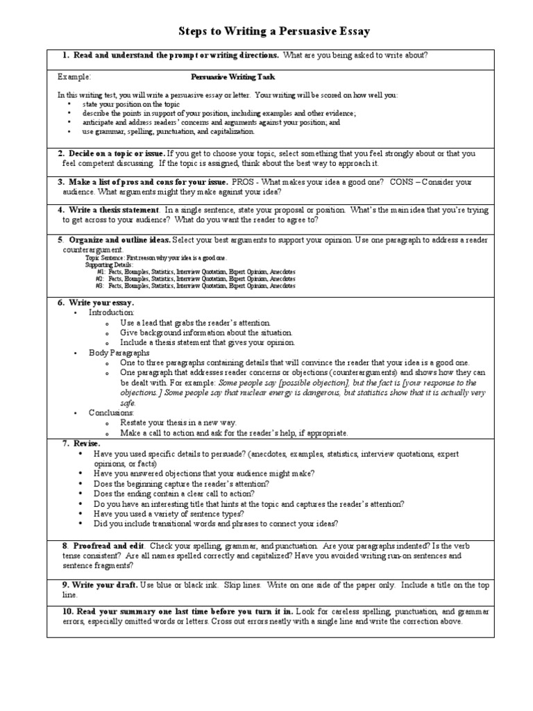 Persuasive | PDF | Essays | Paragraph