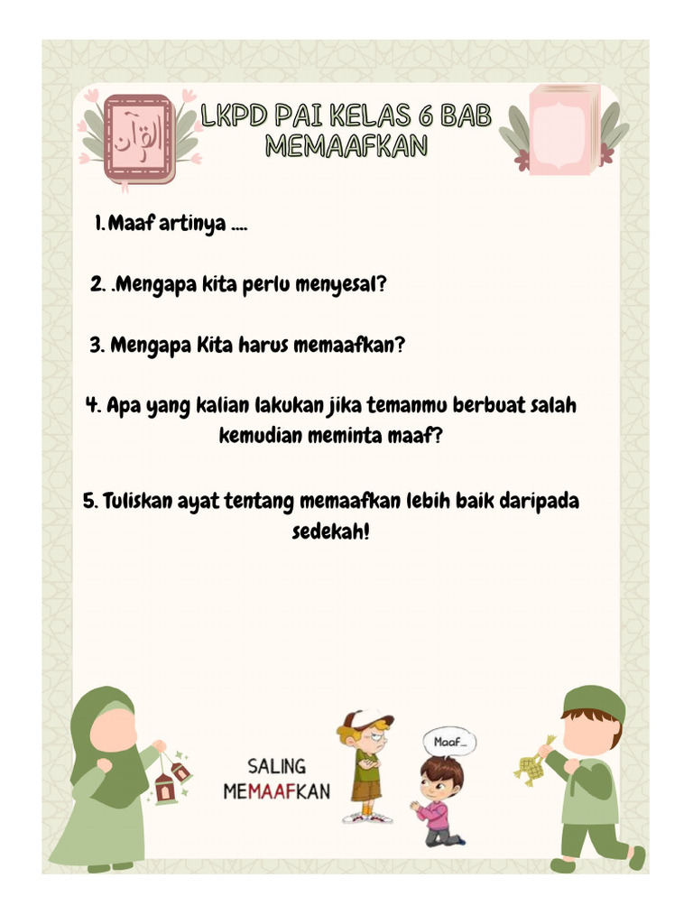 Soal Tentang Maaf Memaafkan | PDF