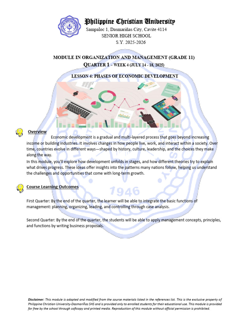 Natasha Irish Correje - Om-1stq-Module-week 4 - Revised | PDF ...