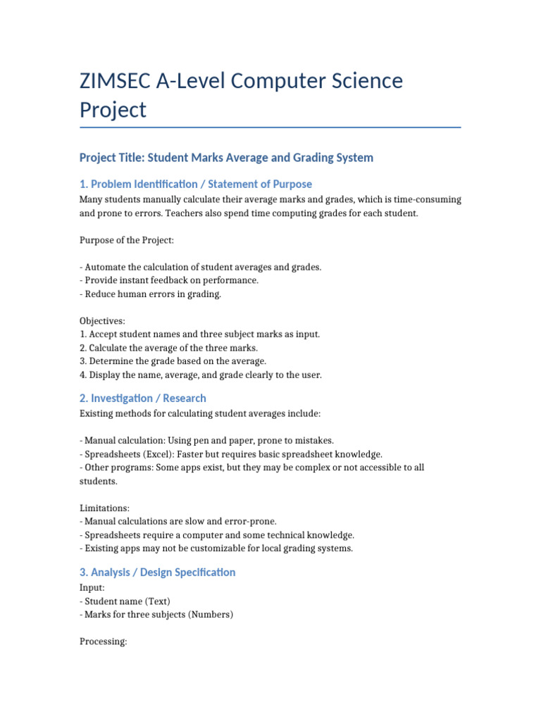 ZIMSEC A-Level Grading Automation | PDF | Spreadsheet | Usability