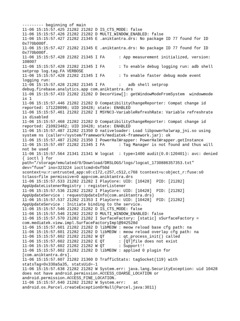 Logcat 1730886357353 | PDF | Software | Computing