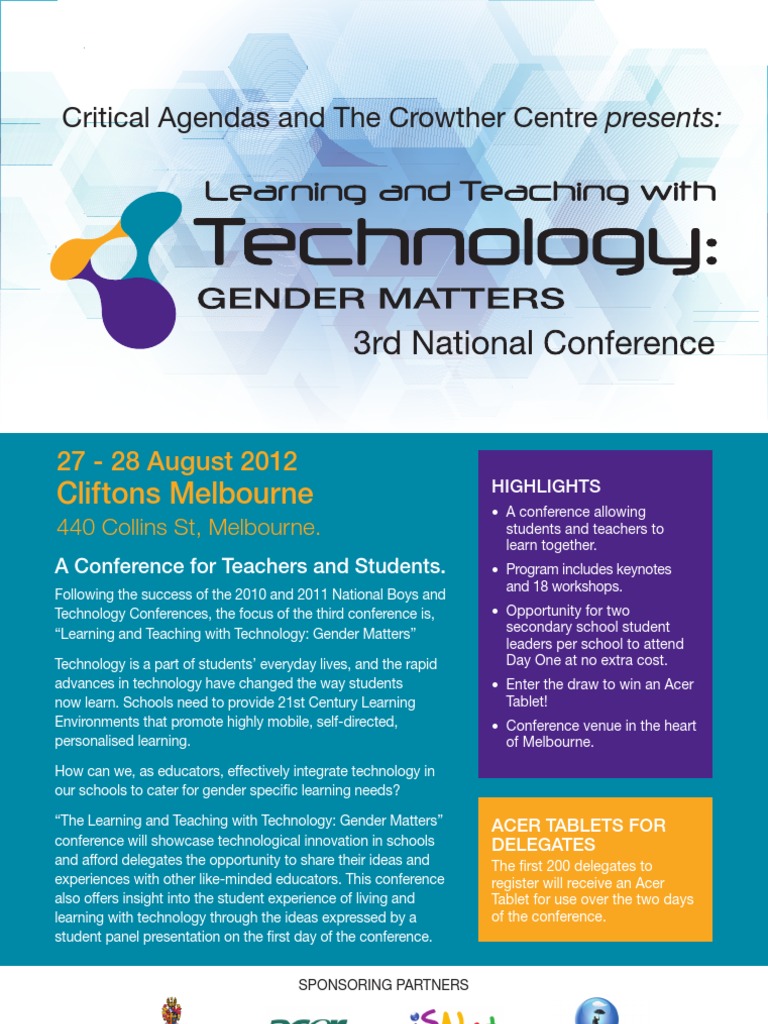 Gender Matters Brochure | PDF | Educational Technology | Teachers