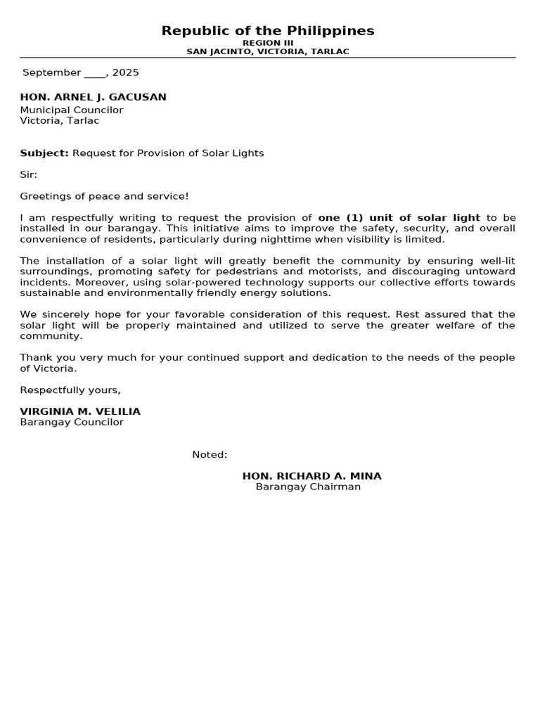 Letter of Request | PDF