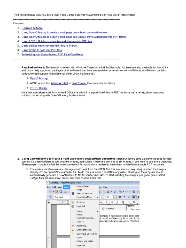 PDF Comics Tutorial | PDF | File Format | Portable Document Format