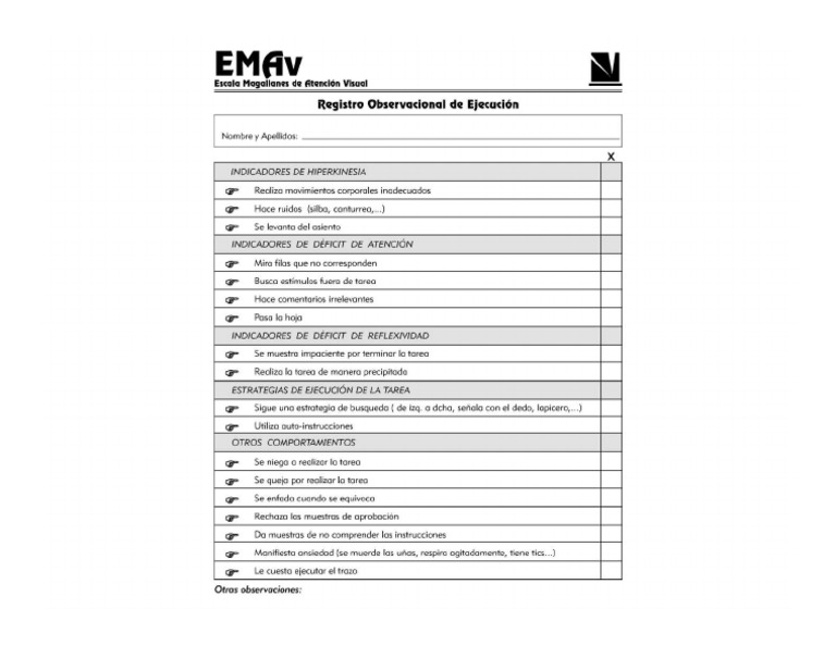 Registro Observacional de Ejecucion EMAv | PDF