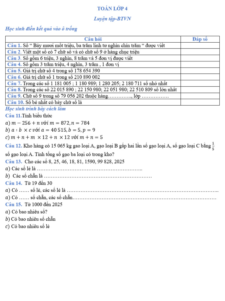 Toán 4 - (21-9) BTVN - LTC | PDF