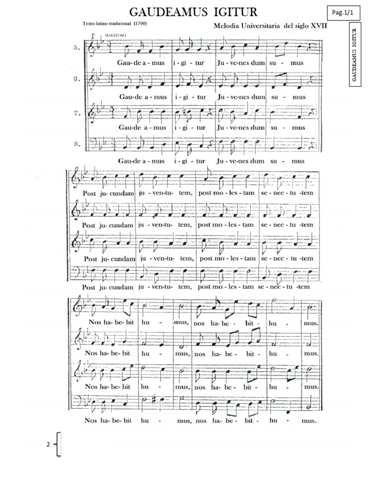 Gaudeamus Igitur | PDF