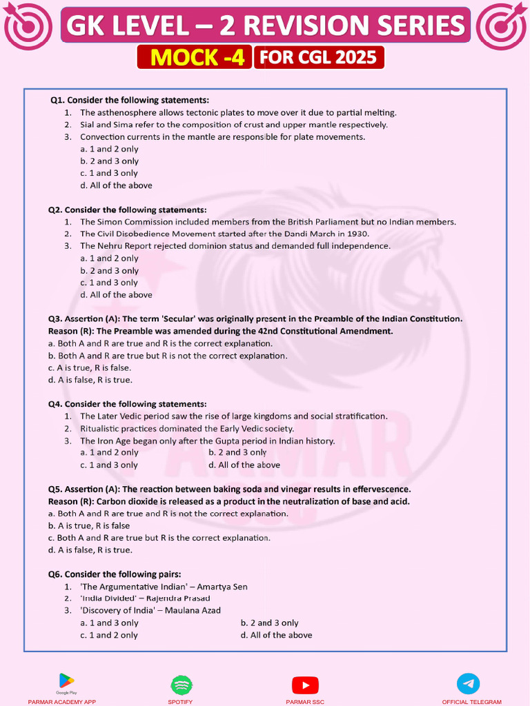 GK Level - 2 Mock - 4 Eng File | PDF